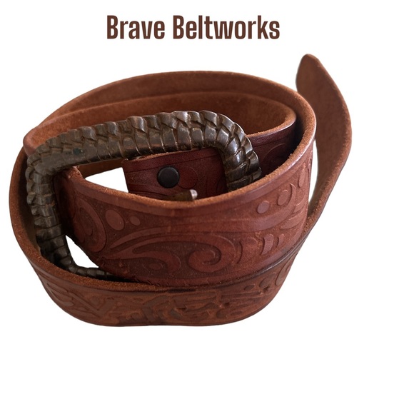 Brave Leather | Accessories | Brave Beltworks Distressed Brown Italian ...